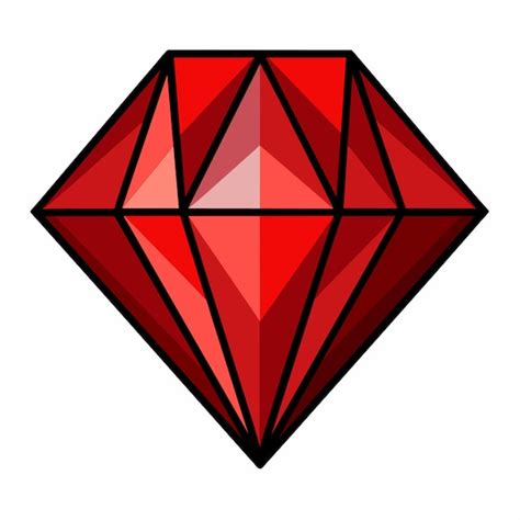 Ruby Vector Illustration Premium Ai Generated Vector