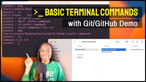 useful terminal commands and git github youtube