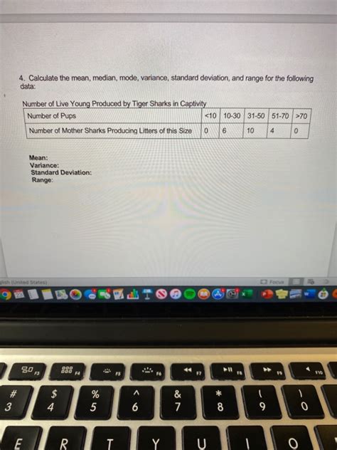 Solved Calculate The Mean Median Mode Variance Chegg