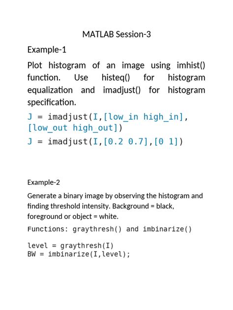 Matlab Session 3 29 Jan Pdf