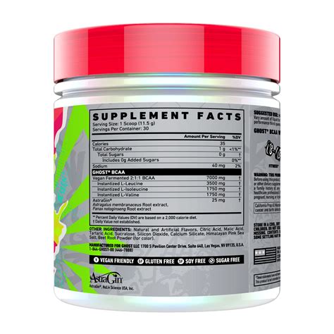 Enjoy Ghost Bcaa Featuring Vegan Fermented Branched Chain Amino Acids