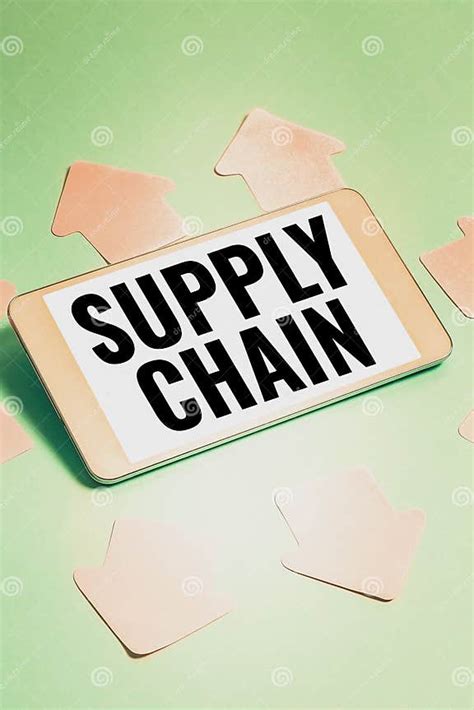 Writing Displaying Text Supply Chain Business Showcase System Of Organization And Processes