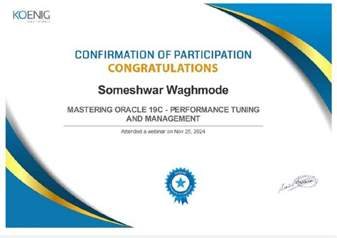 Someshwar Waghmode On Linkedin Oracle19c Performancetuning Databasemanagement