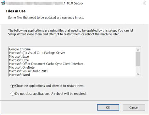 Windows Installer Unreasonable Amount Of Files In Use During Wix