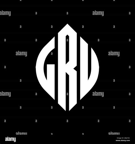 Lru Circle Letter Logo Design With Circle And Ellipse Shape Lru Ellipse Letters With