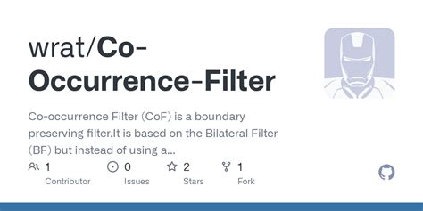 Github Wratco Occurrence Filter Co Occurrence Filter Cof Is A