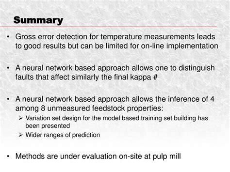 Ppt Fault Detection In A Continuous Pulp Digester Powerpoint