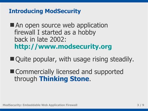 Mod Security Ppt