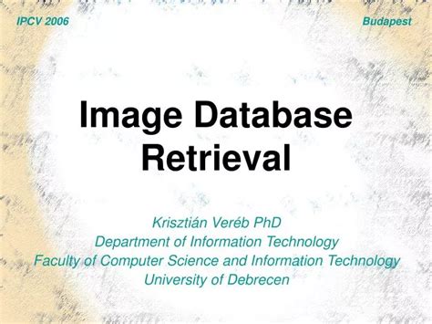 Ppt Image Database Retrieval Powerpoint Presentation Free Download