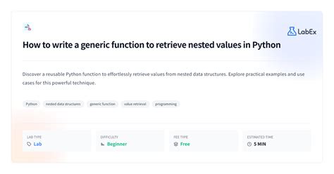 How To Write A Generic Function To Retrieve Nested Values In Python Labex