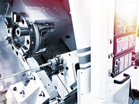 Cnc Lathe Machine Stock Image Image Of Automated Workshop 351509607