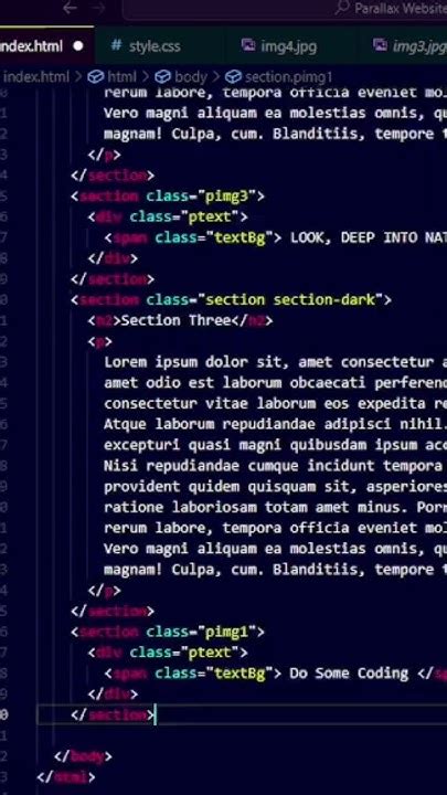 Parallax Scrolling Website Youtubeshorts Coding Htmltutorial Viral