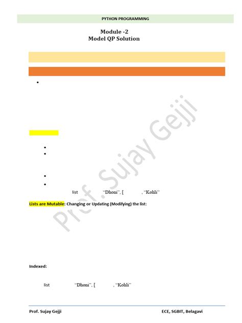 Python Module 2 Qp Solution 21ec643 Pdf