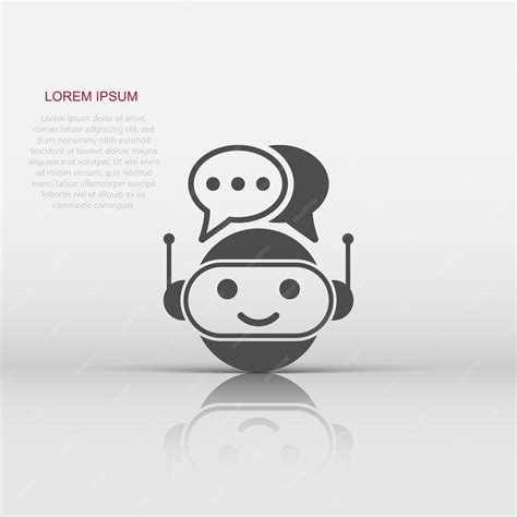 Premium Vector Cute Robot Chatbot Icon In Flat Style Bot Operator Vector Illustration On White