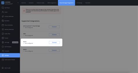 Phone Systems™ With Azure Cloud Storage — Didww Documentation