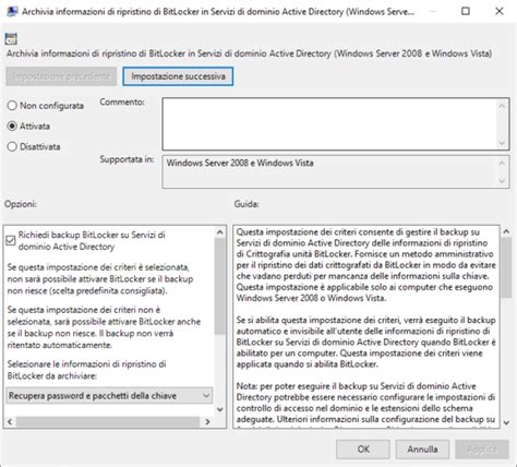 GPO Save BitLocker Key In Active Directory Computer Masters