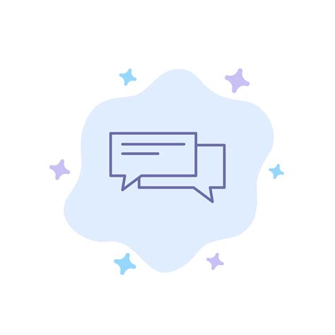 Chat Bubble Bubbles Communication Conversation Social Speech Blue Icon On Abstract Cloud