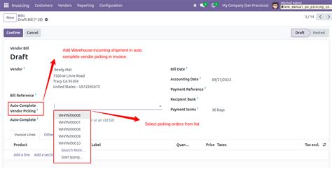 Generate Invoices From Purchase Receipts In Odoo