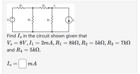 Solved Find Io In The Circuit Shown Given That Vs Chegg