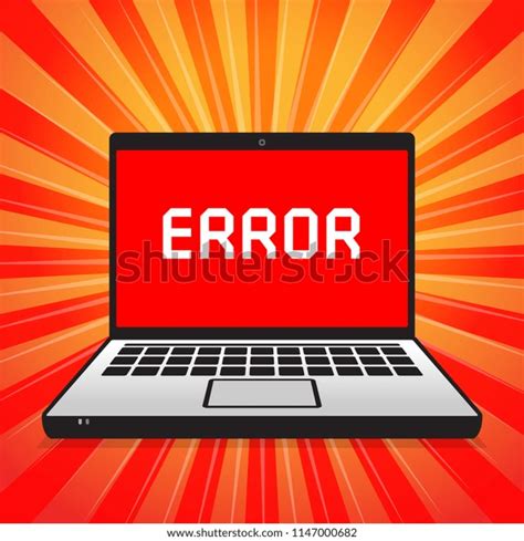 Computer Virus Error Alert Vector Illustration Stock Vector Royalty