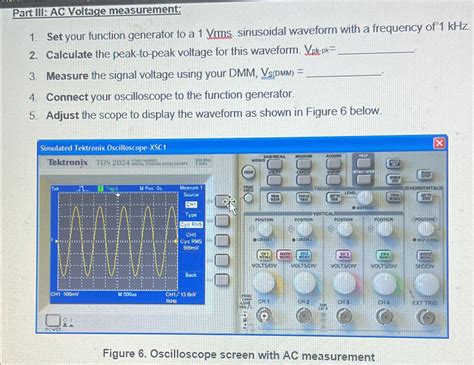 Solved Part Iii Ac Voltage Measurement Set Your Function