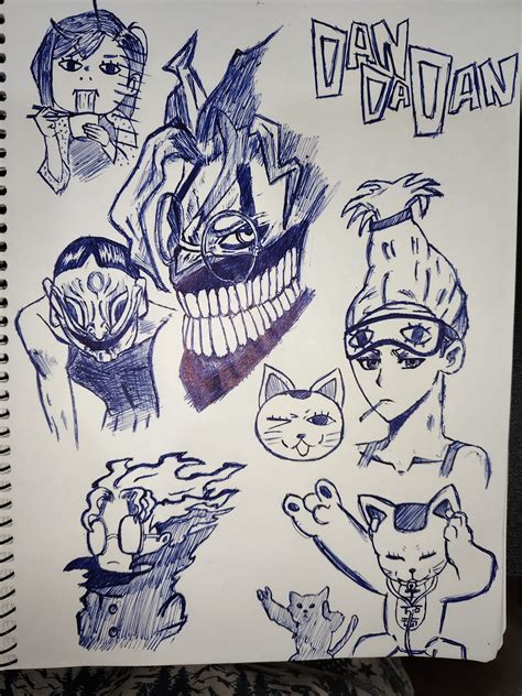 Dandadan Anime Drawing Books Sketches Doodle Drawings