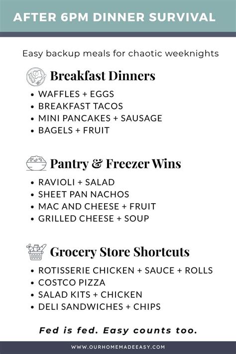 After 6 Pm Dinner Survival Guide For Busy Moms Our Home Made Easy