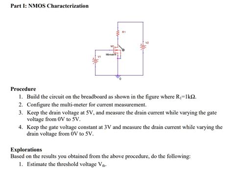 Estimate The Threshold Voltage For Both Scenarios Vth Part I Nmos Characterization Procedure