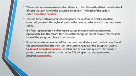 Java Exceptions And Exception Handling Pptx Programming Languages
