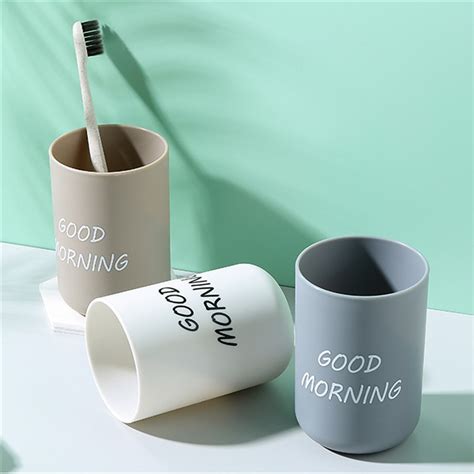 Badu Bg 1pc Преносими креативни чаши за измиване на устата Пластмасови домашни хотелски държачи