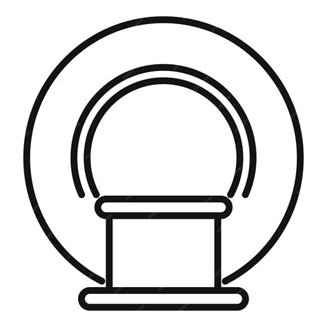 Premium Vector Magnetic Resonance Imaging Scanner Drawing