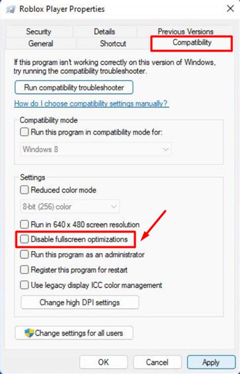 Enable Or Disable Full Screen Optimization On Windows