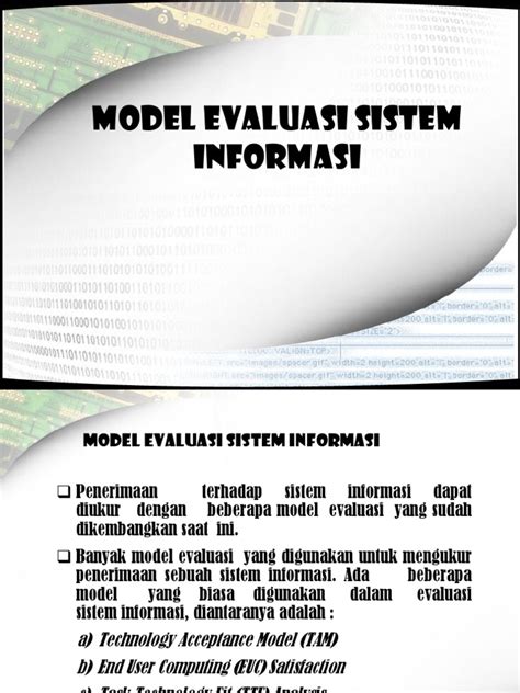 Model Evaluasi Sistem Informasi Pdf