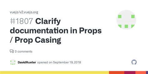 Clarify Documentation In Props Prop Casing · Issue 1807 · Vuejsv2