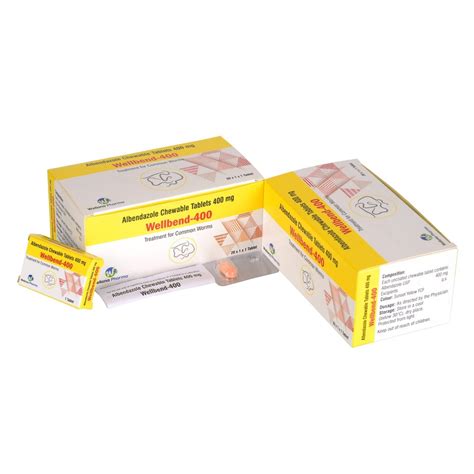 Albendazole 400mg Chewable Tablets At ₹ 45 Box Surat Id 14701736030