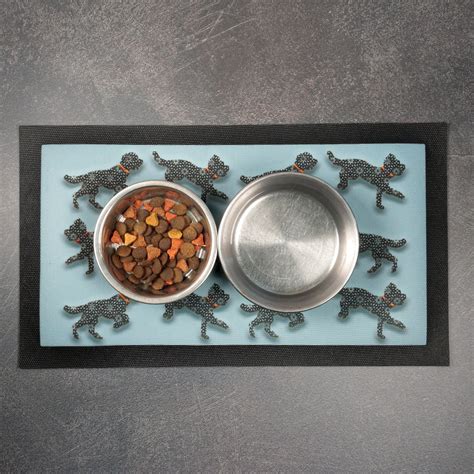 Bounding Cockapoo Pet Food Mat Doodlepippin