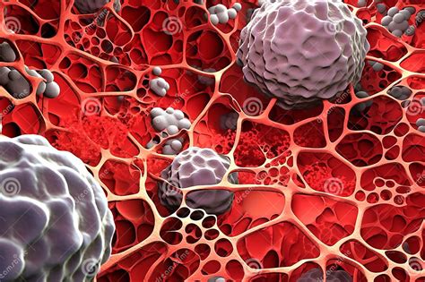 Electron Microscopy Cells Of Liver Generative Ai Stock Illustration