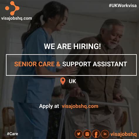 Now Hiring A Senior Care And Support Assistant In The Uk Employer Is