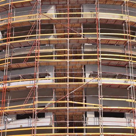 Construction Work Site With Scaffold Stock Image Image Of Outdoor