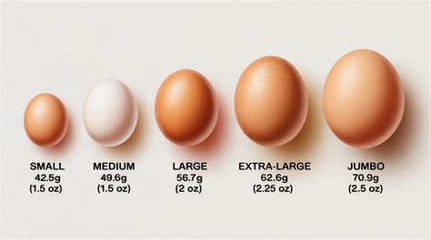 Egg Size Weight Chart Perfect Measurements For Baking Success