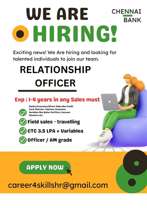 Lavanya Sri On Linkedin Hiring Relationship Officer Bank Chennai