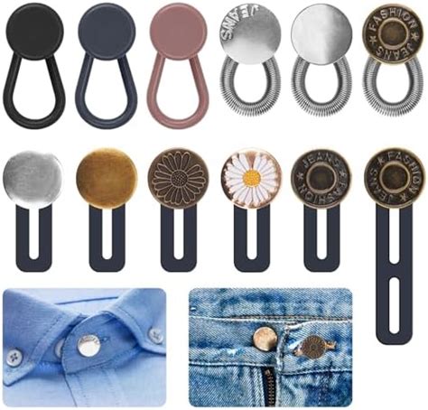 Amazon.com: 12PCS Button Extenders for Jeans - Pants Button Extender, Waist Extenders for Pants ...