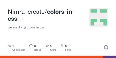 GitHub Nimra Create Colors In Css We Are Doing Colors In Css