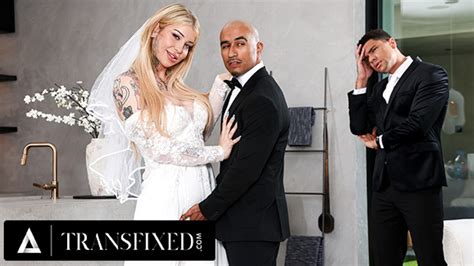 TRANSFIXED Gorgeous Trans Bride Gracie Jane Cheats With Her Man Of Honor Just Before Her