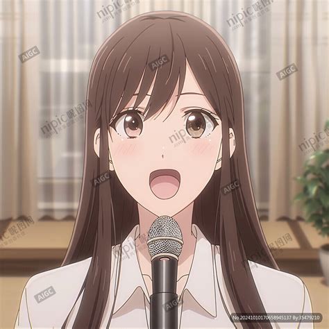 Ai创作图女子轻音班宝和堂 动漫歌手 K歌女孩 录音棚人物 唱颂歌的歌手 唱歌头像 直播美女麦克风 动漫新人 唱歌插画 Cg少女 二次元老婆 动漫动画动漫人物 唱歌的艺人 唱歌星主播 漫画插画