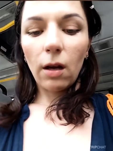 Naughty Cute Girl Teasing On Public Bus