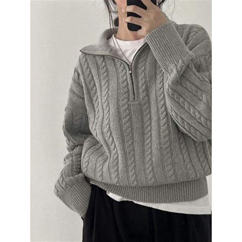 유투미월드 2 당일 출고 시크 스웨터 레트로 하프 오픈 라펠 유투미월드 2 당일 출고 시크 스웨터 레트로 하프 오픈 라펠