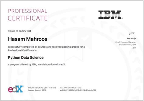 Hasam Mahroos On Linkedin Happy For Completing The Python Data Science