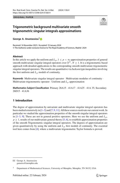 Pdf Trigonometric Background Multivariate Smooth Trigonometric
