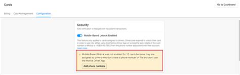 How To Enable Disable Mobile Based Card Unlock Feature For Motive Cards At The Fleet Level